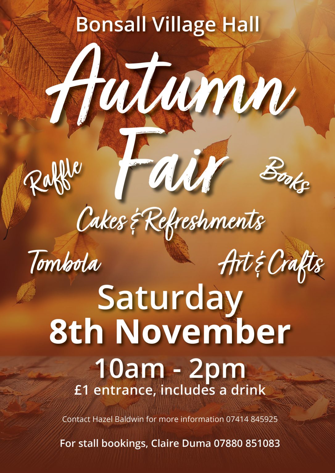 Autumn Fair 2025 – Bonsall Village Hall